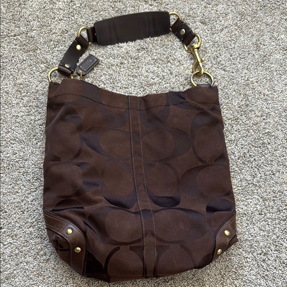 Coach | Bags | Coach Brown Leather Shoulder Bag With Slouchy Design ...